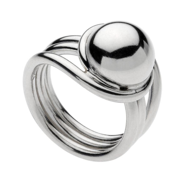 15Mm Silver Multi-Wire Ring With Dome Centre Medium – Fishers Jewellers